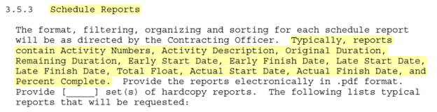 Construction Schedule Narratives | CPM-SS
